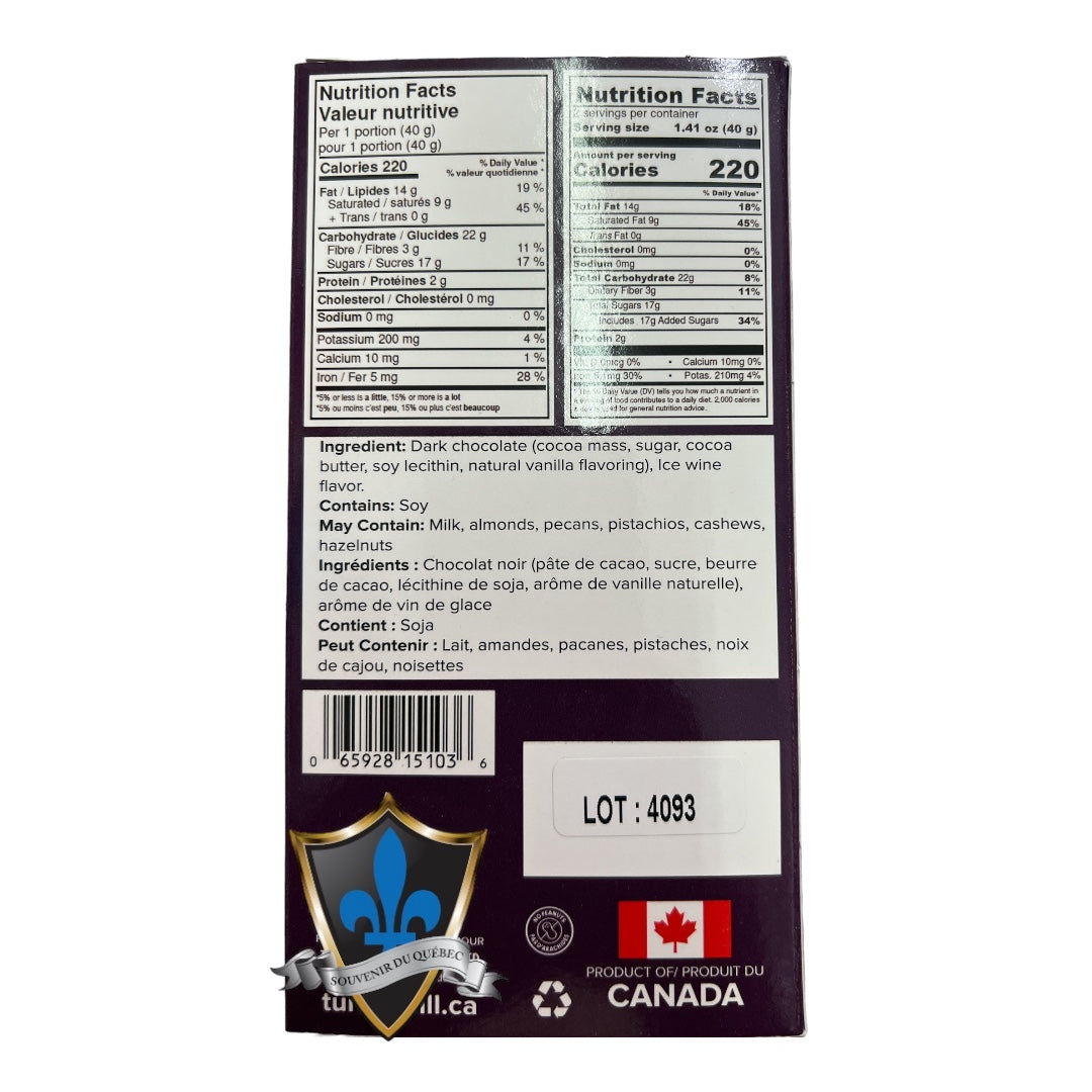 Maple ice wine Chocolate 80g. – Souvenir Du Quebec