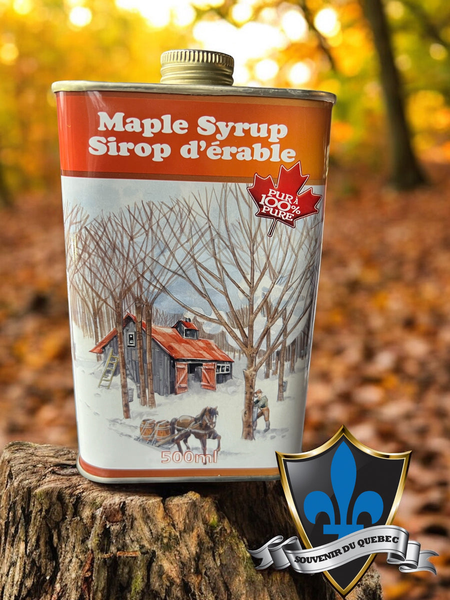 Classic Quebec Maple Syrup Tin Can - 500ml. – Souvenir Du Quebec