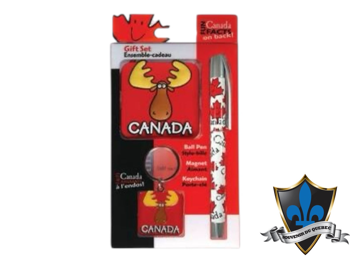 Canadian Pen Set with magnet and keychain. – Souvenir Du Quebec