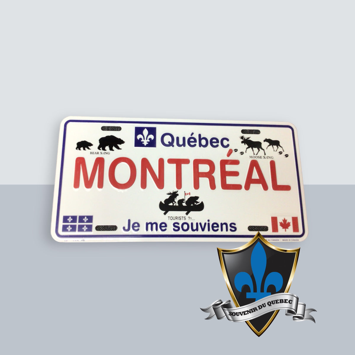 Montreal Moose Bear License Plate. – Souvenir Du Quebec