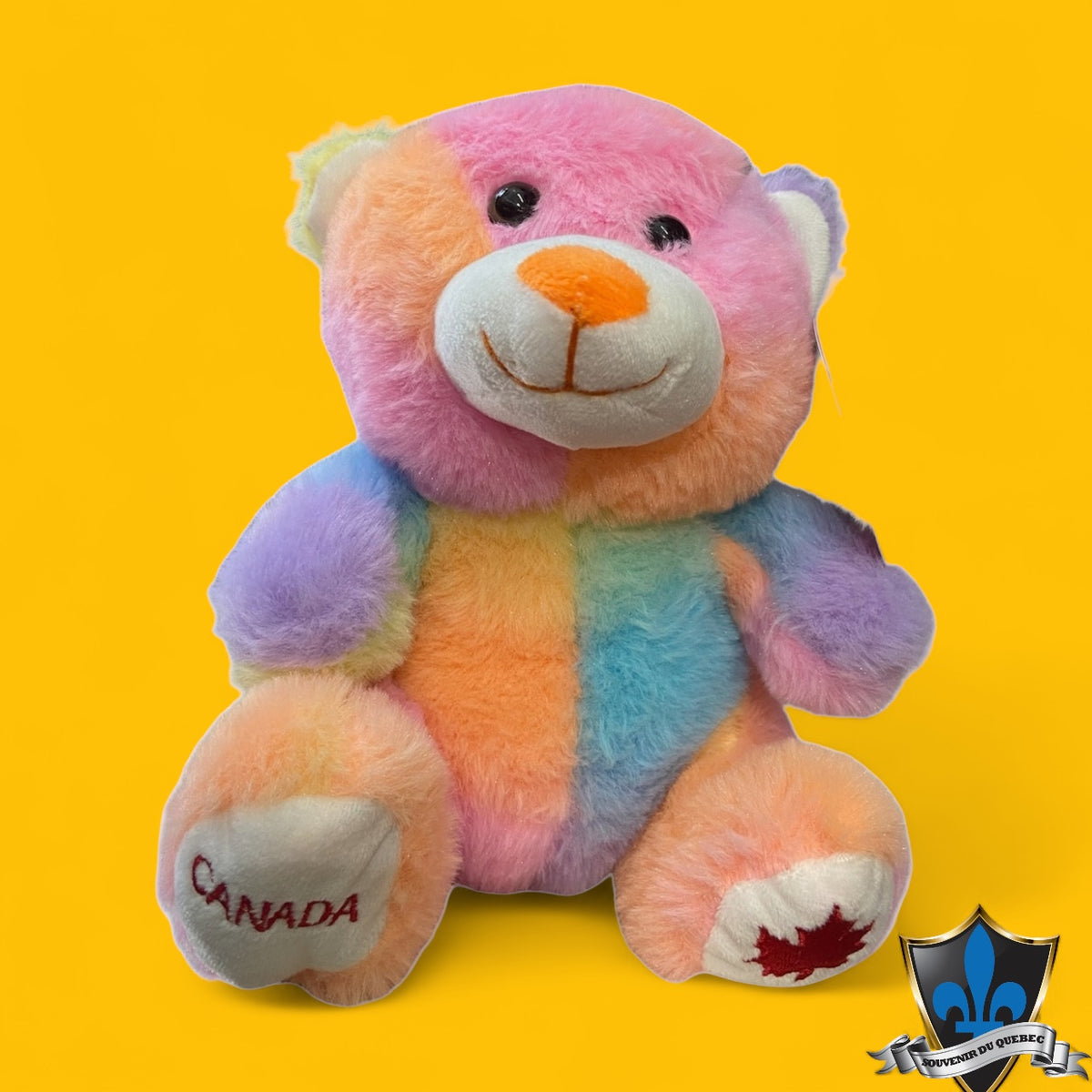 Multi color Bear with Canada. – Souvenir Du Quebec