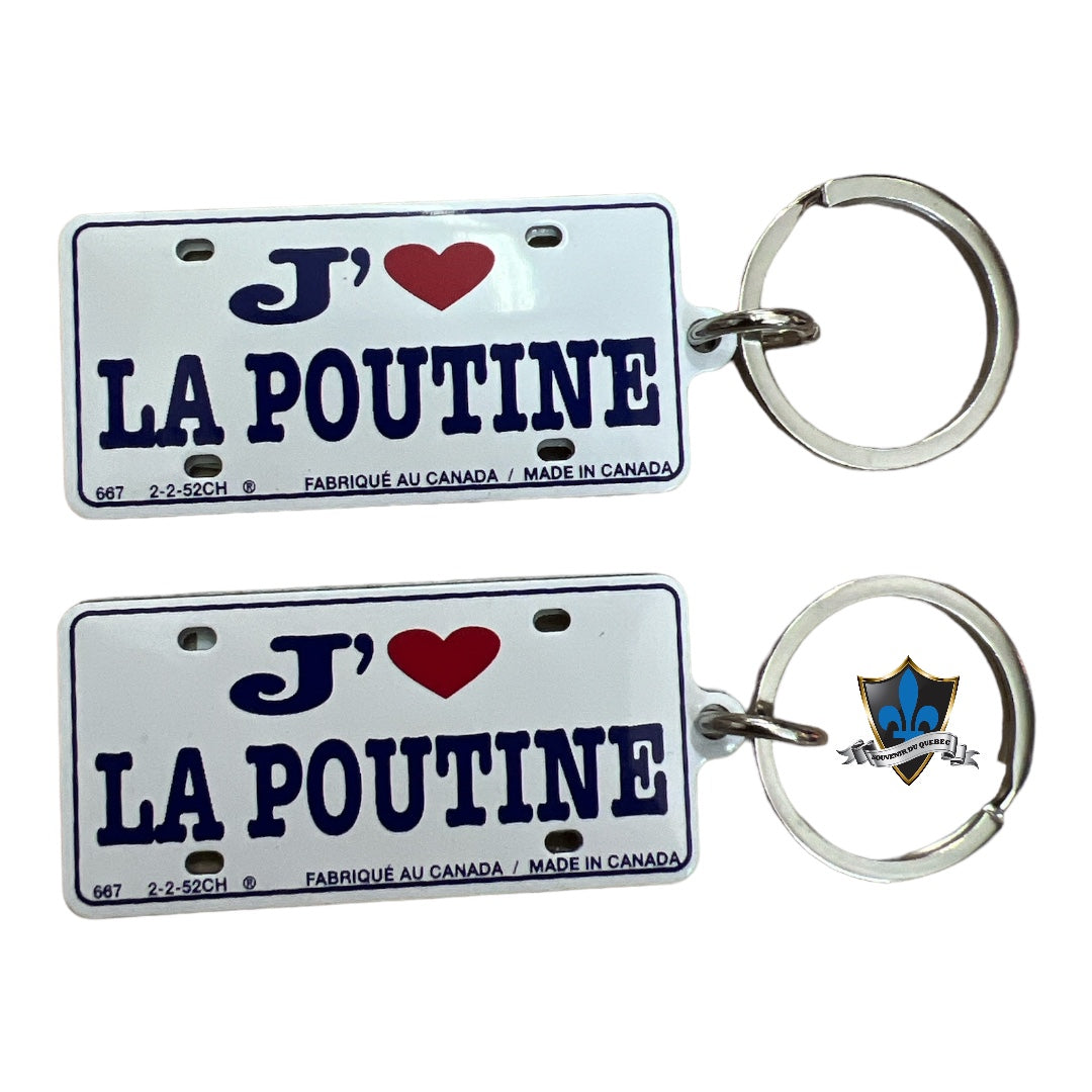 Montreal Poutine License Keychain – Souvenir Du Quebec